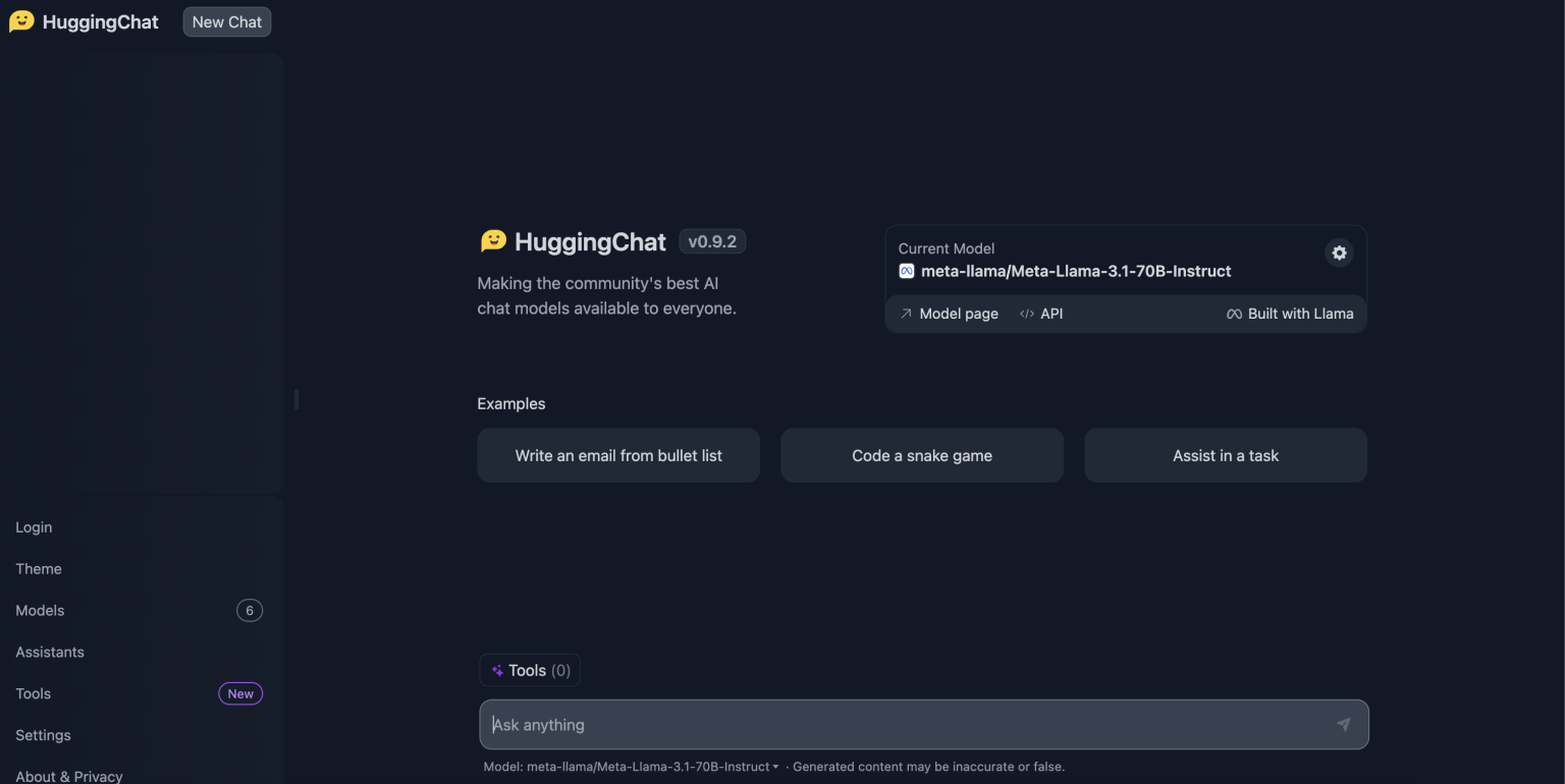 HuggingChatの使い方とAPI活用法、制限や日本語対応について | ainow