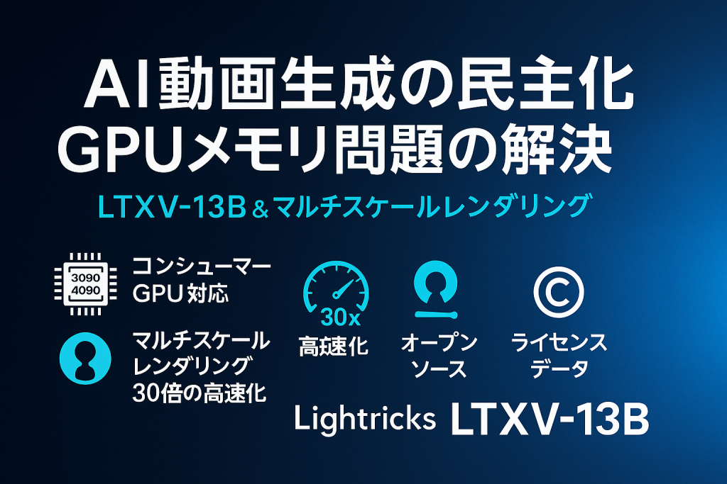 Lightricks、AI動画生成を30倍高速化 – 10,000ドルのGPU不要の革新的技術を発表 | ainow